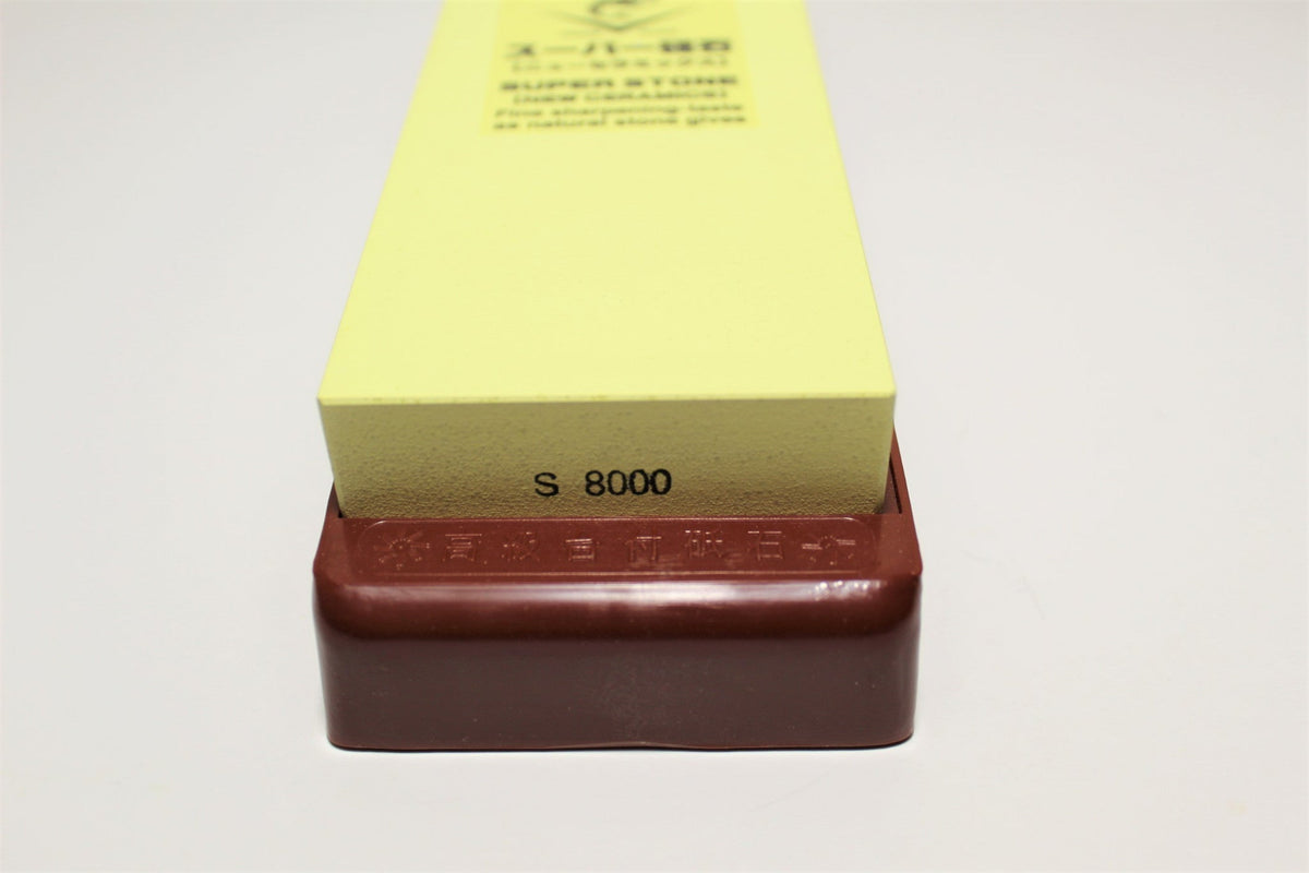 Naniwa Japanese Toishi Sharpening Stone with Base - Grit #8000 - Hasu-Seizo, LLC
